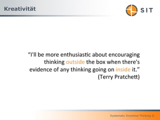 Systematische Innovation - 'Ideen finden' kann man lernen - Systematic ...