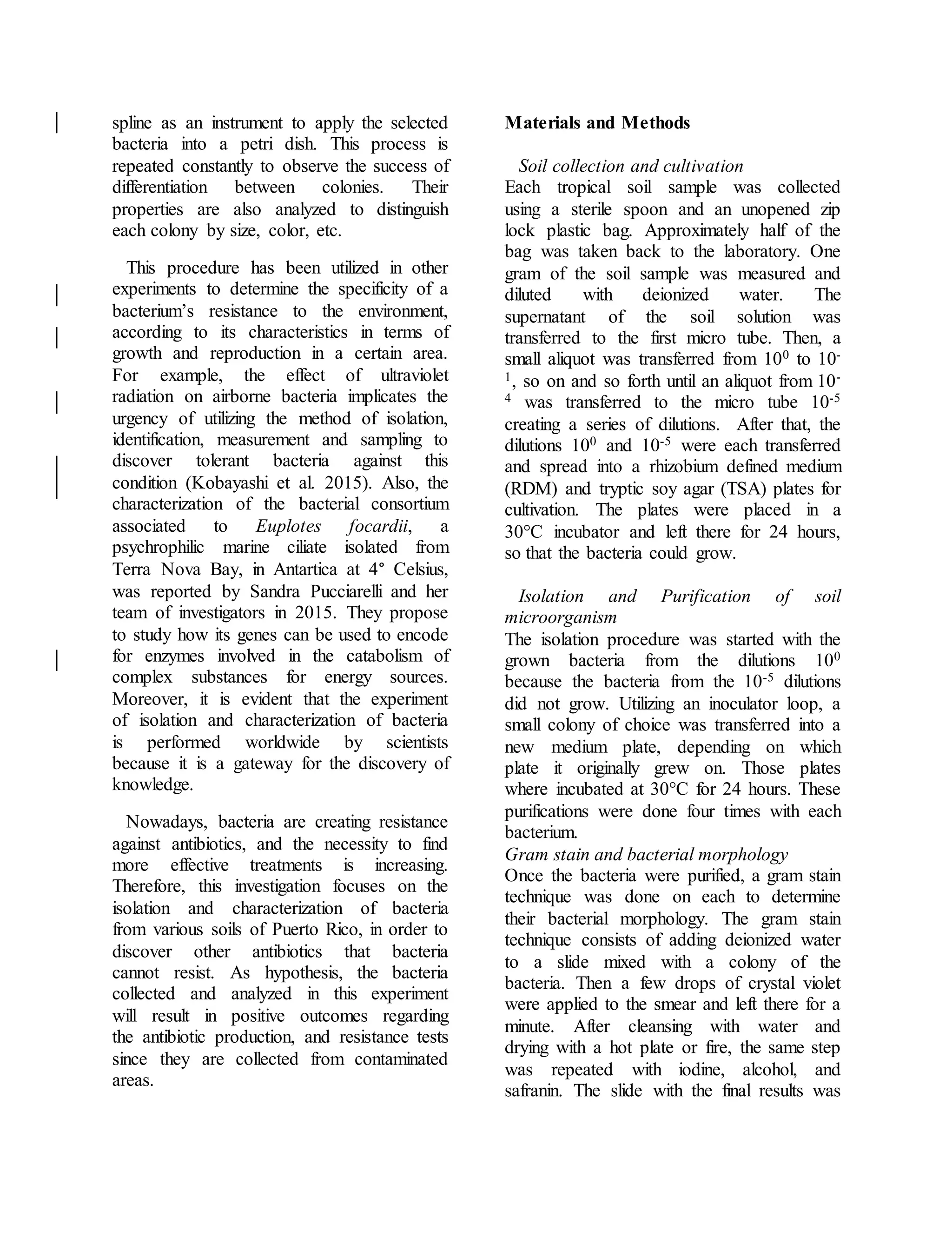 Bacteria Report | DOCX