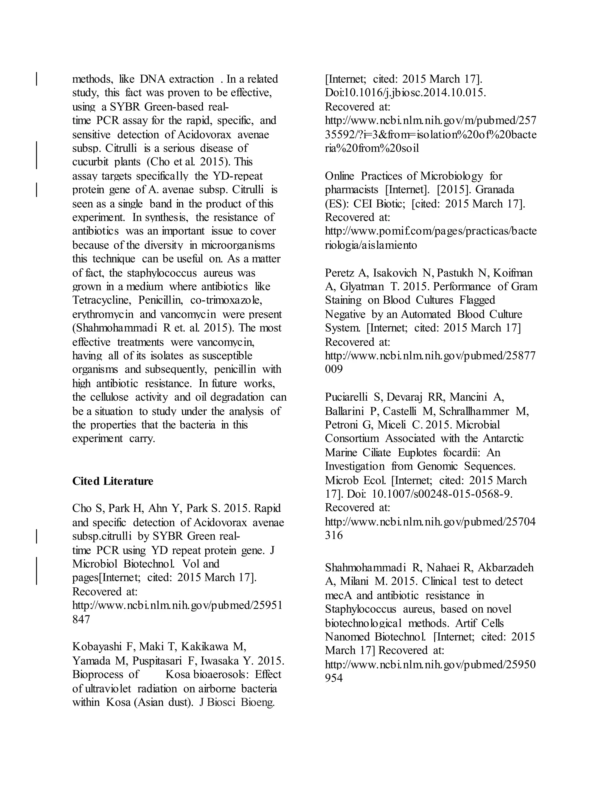 Bacteria Report | DOCX