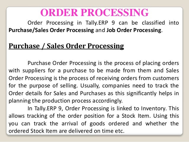 15.order processing