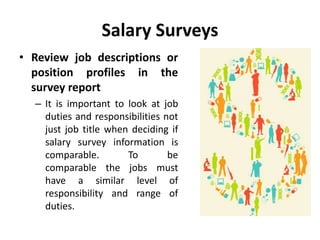 Assessing salary surveys - compensation management - Manu Melwin Joy | PPT
