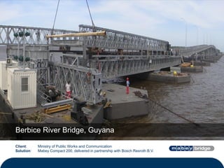 Modular Bridging for Permanent and Temporary Locations | PDF