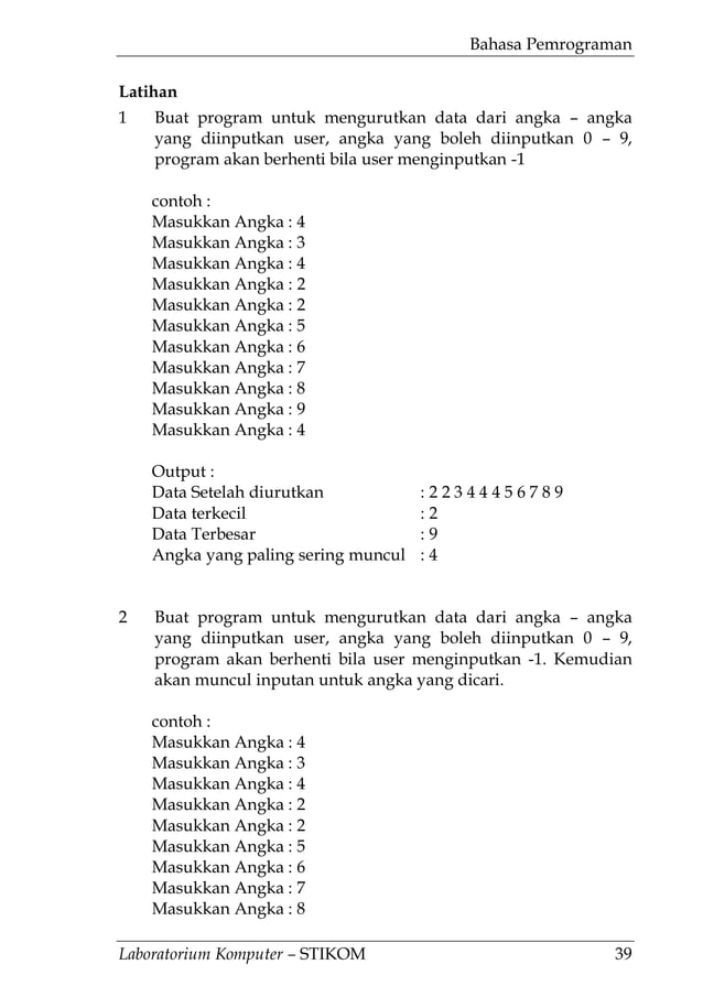 15. modul bahasa pemrograman (java) | PDF