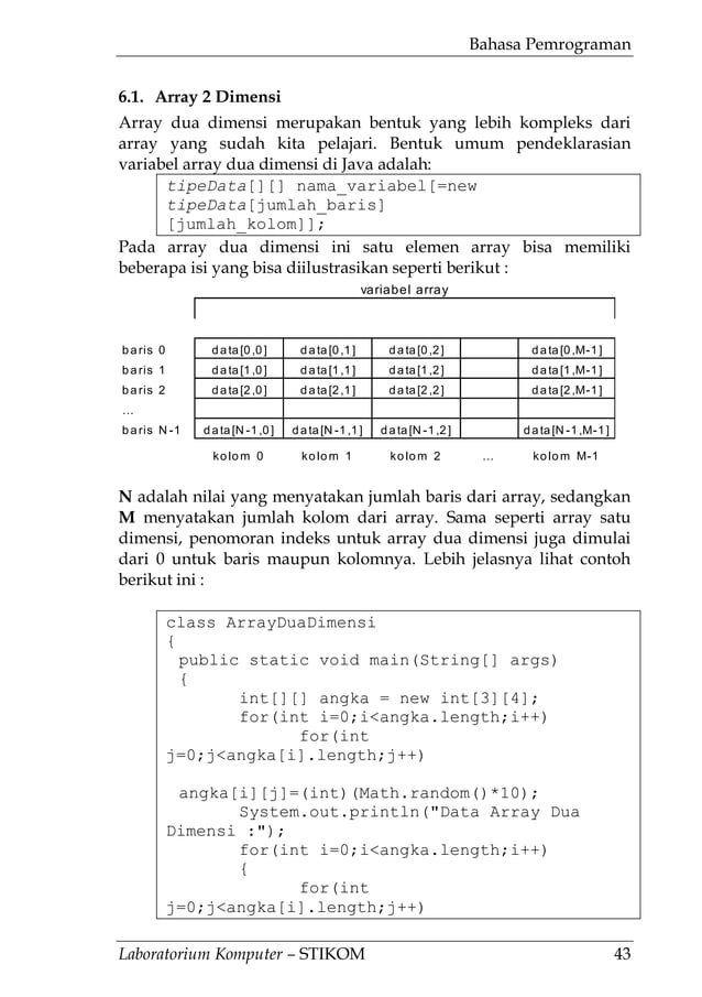 15. modul bahasa pemrograman (java) | PDF