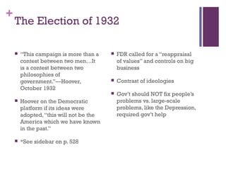 The Election of 1932 | PPT