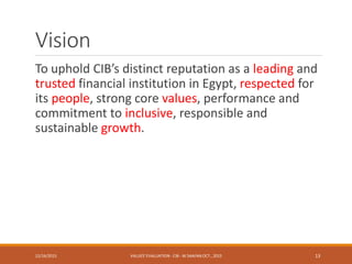 Corporate values' Evaluation | PDF | Business Banking & Finance | Business