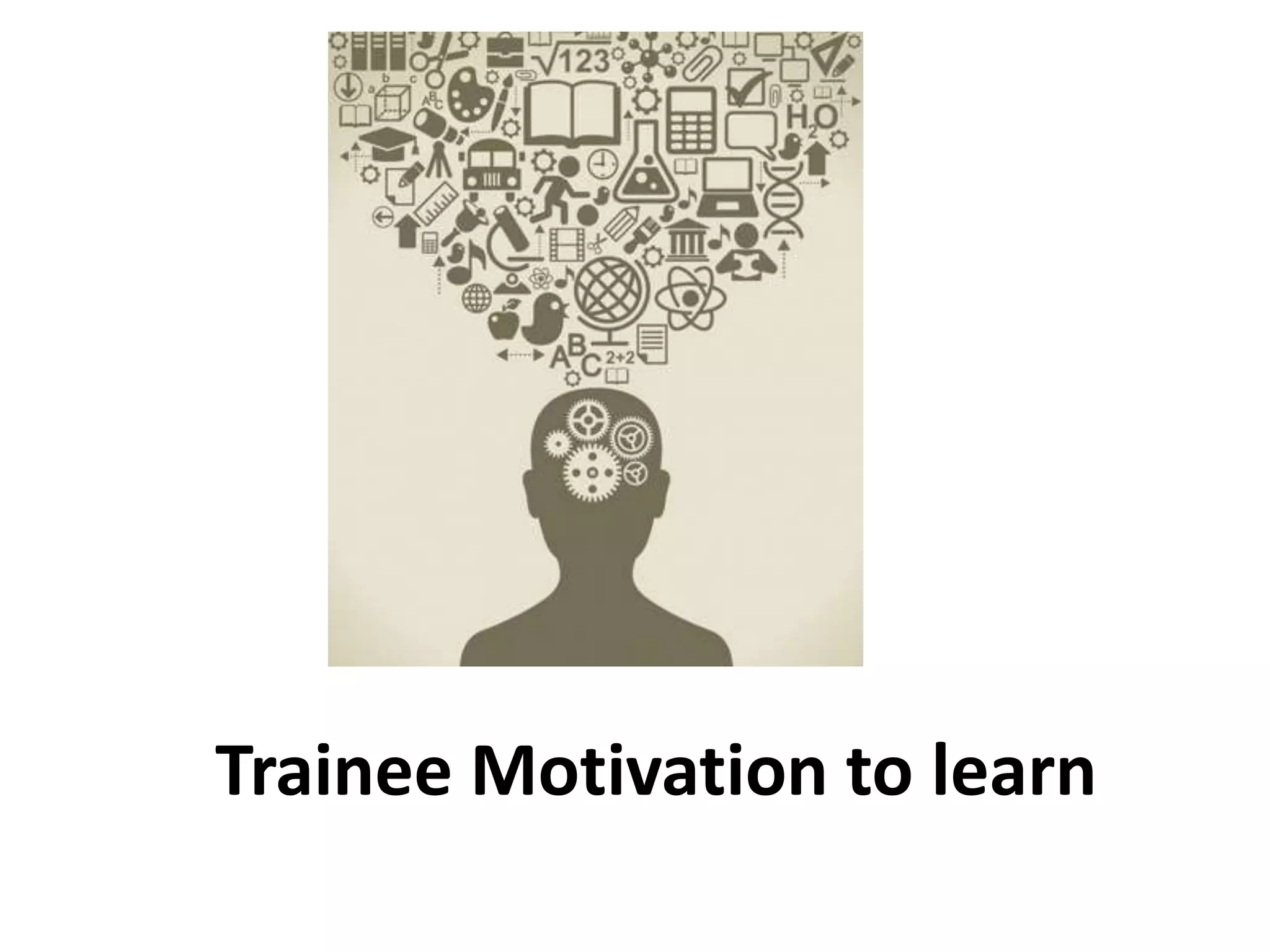 Trainee motivation to learn - Manu Melwin Joy | PPTX