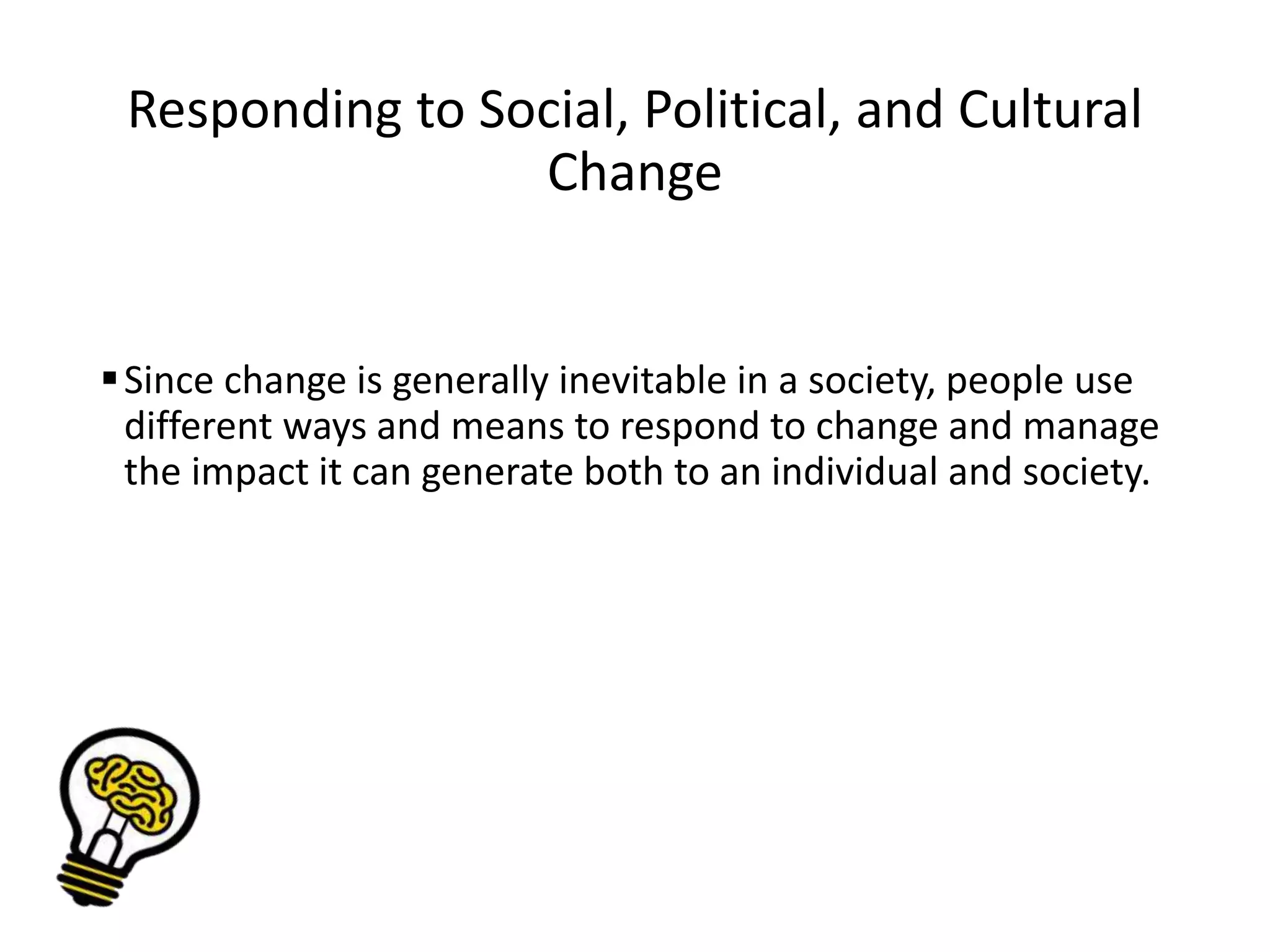 Cultural, Social, and Political Change II | PPTX | Science