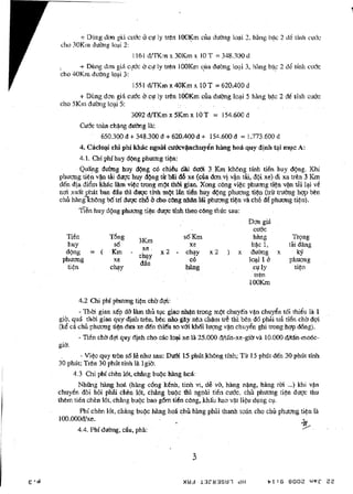 hướng dẫn tính cước vận chuyển ô tô | PDF