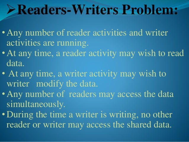 Readers Writers Problem Of Ipcoperating System 
