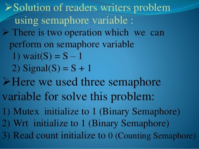 Readers Writers Problem Of Ipc Operating System