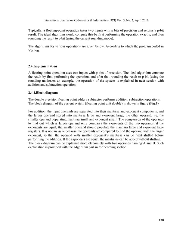 DOUBLE PRECISION FLOATING POINT CORE IN VERILOG | PDF