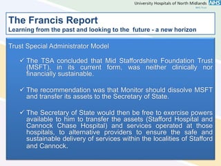 Elizabeth Rix, Chief Nurse, University Hospitals of North Staffordshire ...