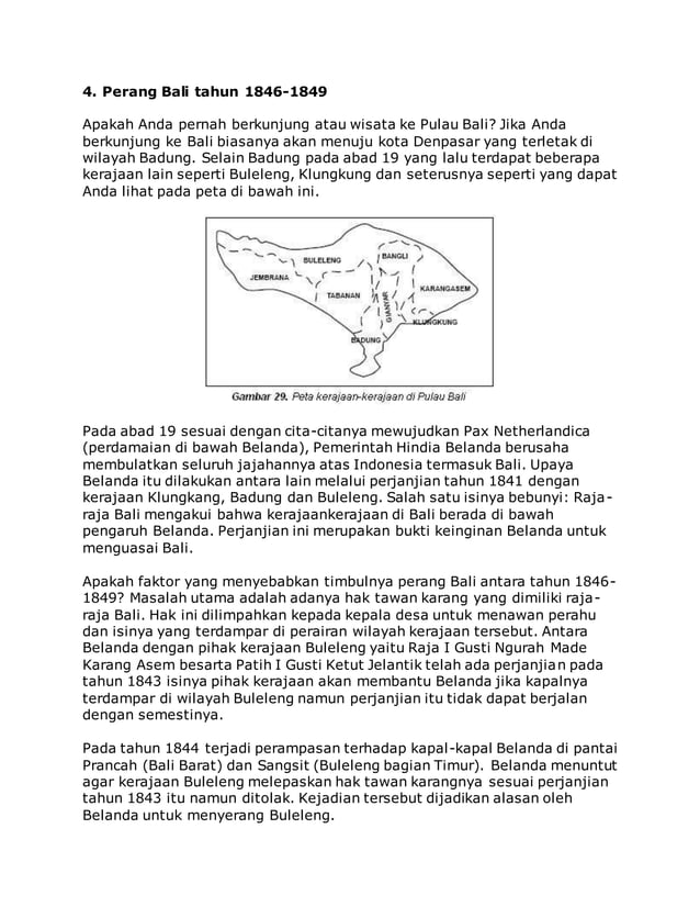 15. perang bali tahun 1846 1849 | PDF