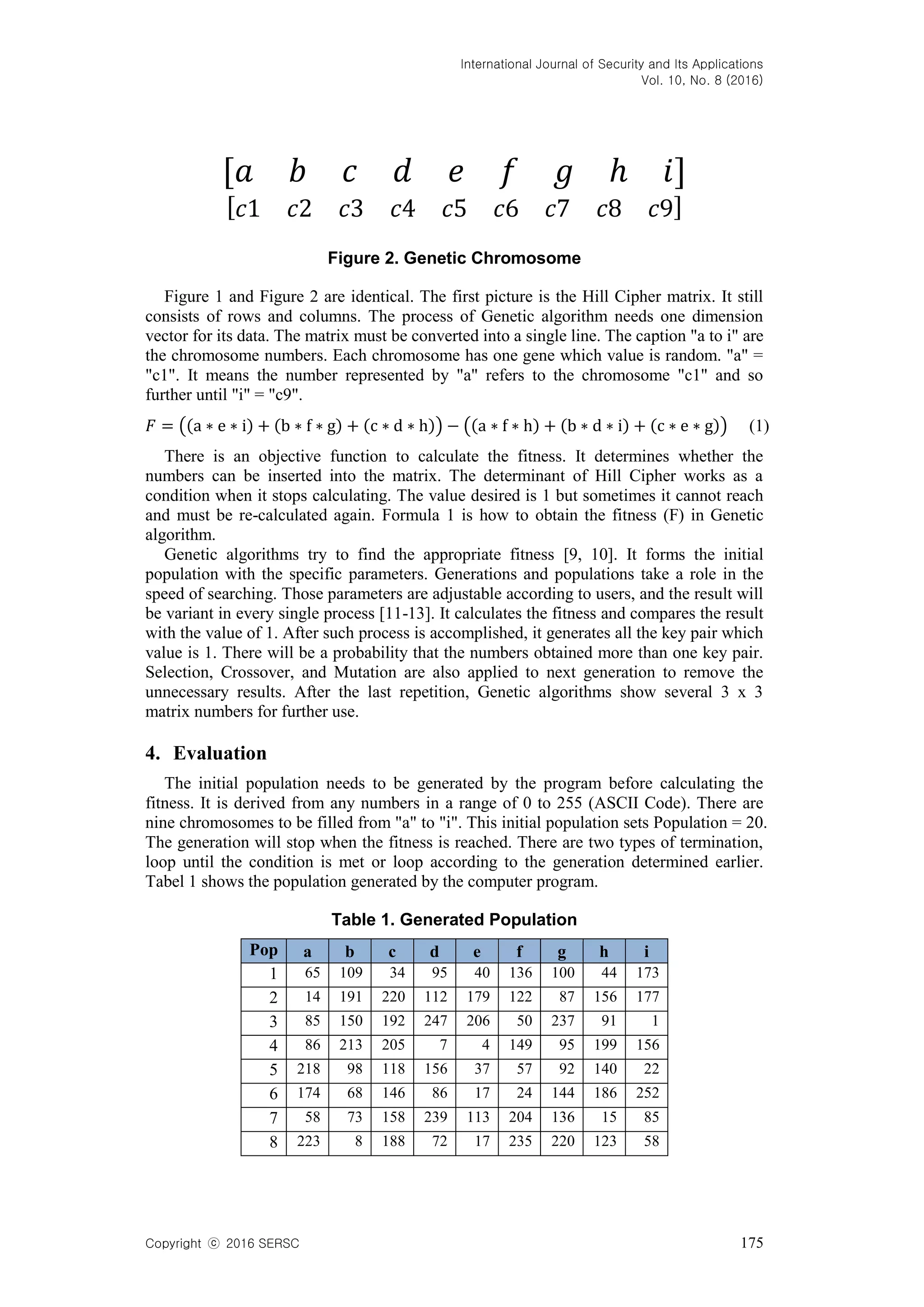 Dynamic Key Matrix of Hill Cipher Using Genetic Algorithm | PDF