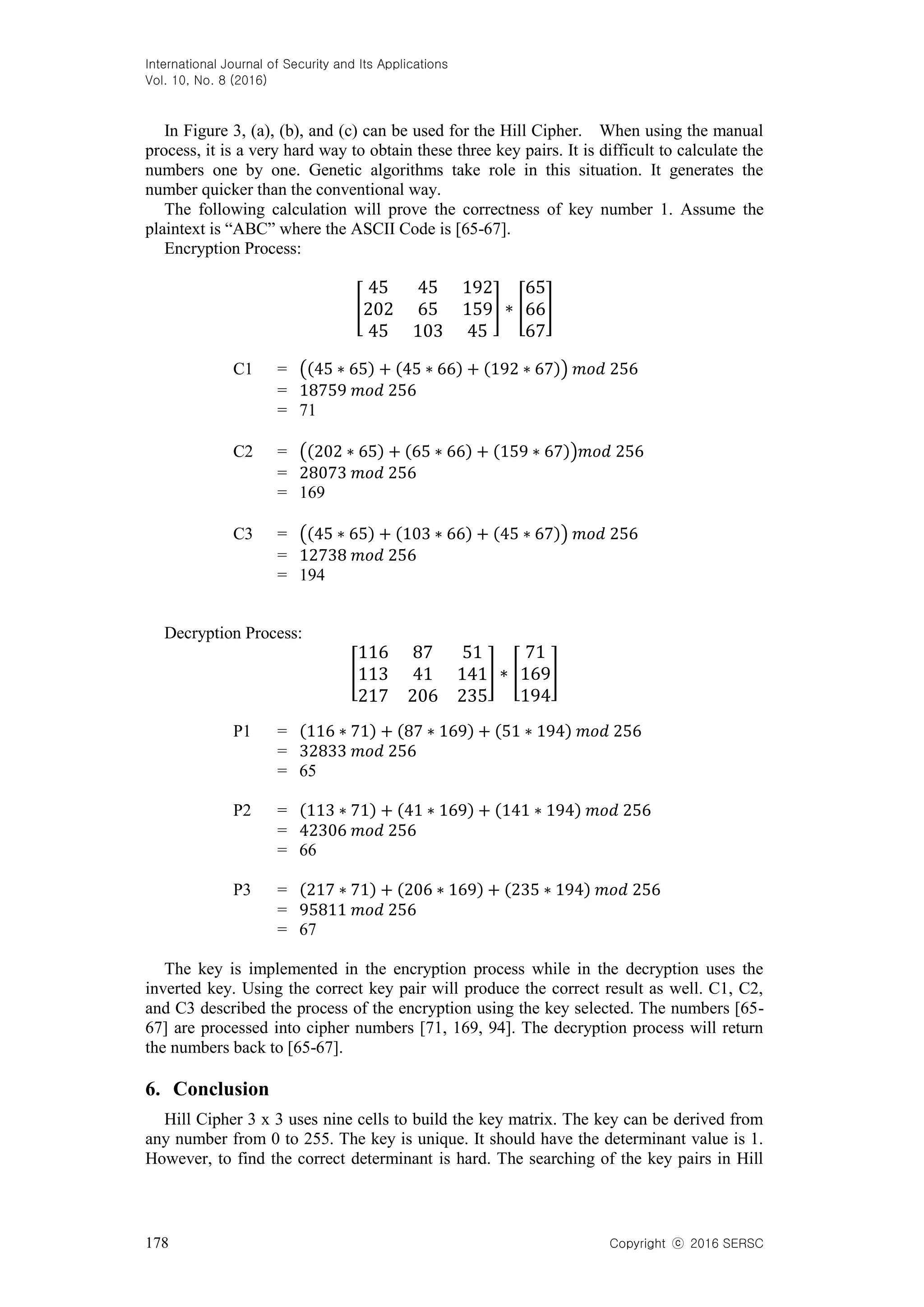 Dynamic Key Matrix Of Hill Cipher Using Genetic Algorithm Pdf 