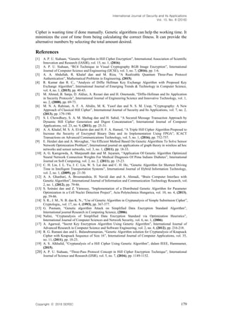 Dynamic Key Matrix of Hill Cipher Using Genetic Algorithm | PDF