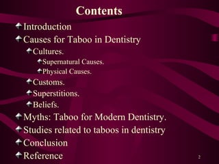 15.Dr.chaitanya, taboos in dentistry | PPT