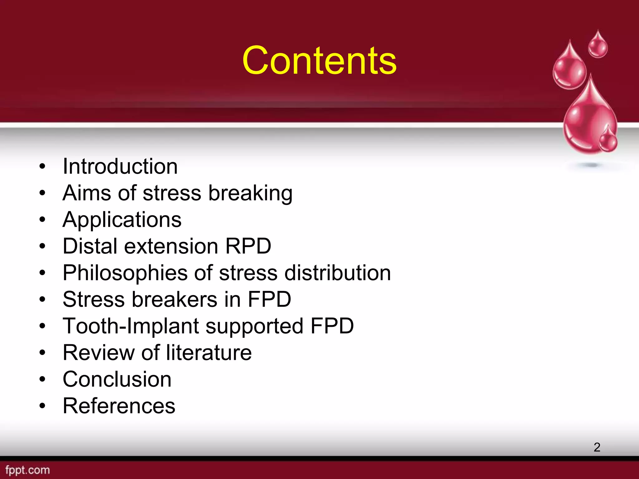 stress breakers in prosthodontics | PPTX