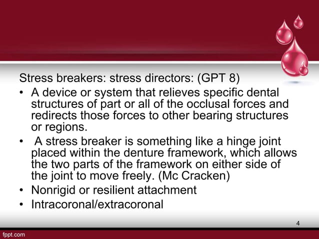 stress breakers in prosthodontics | PPTX | Dental Health | Diseases and ...