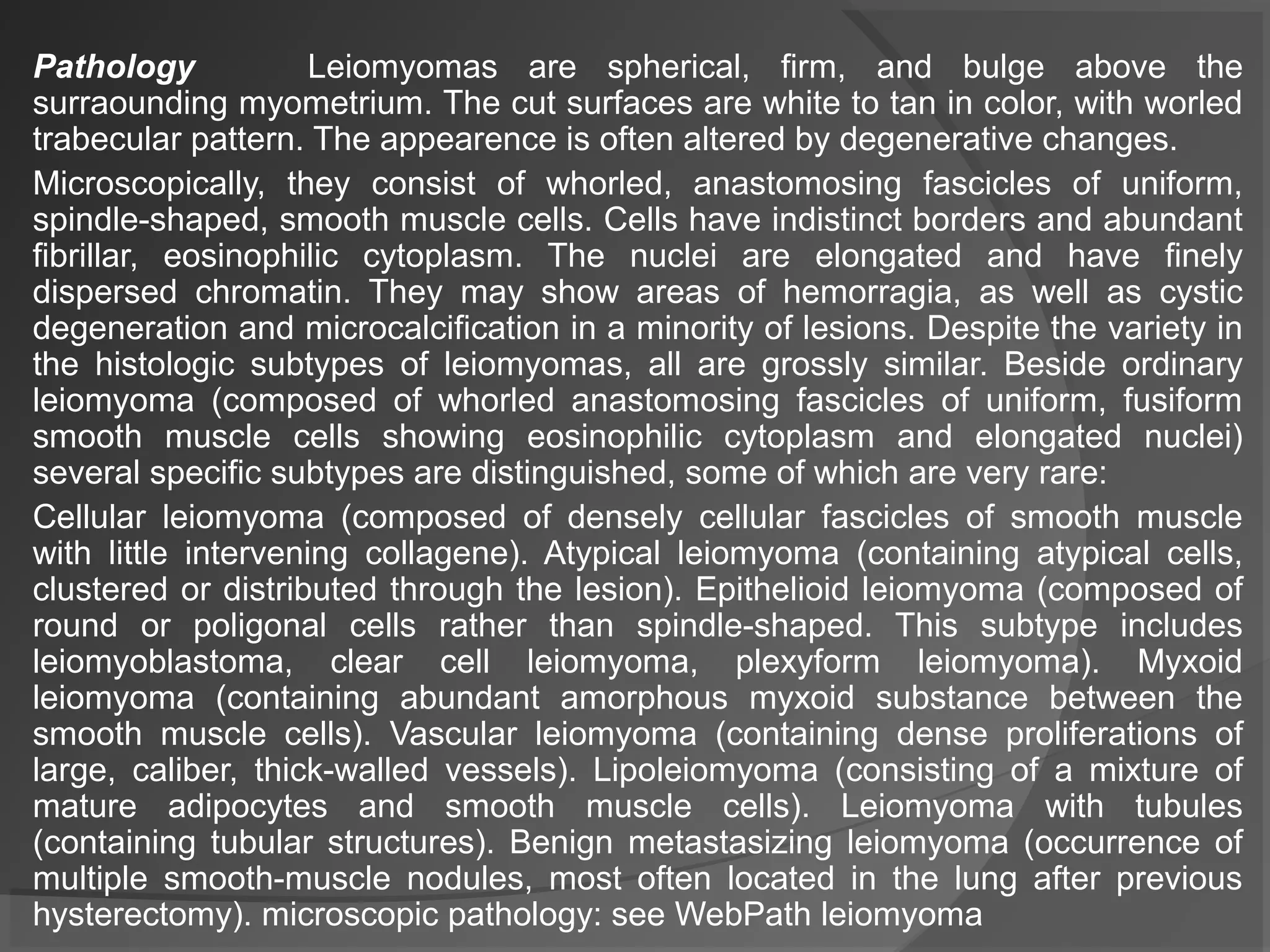 Uterus Leiomyoma | PPT