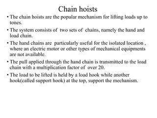 HOISTING EQUIPMENT | PPTX