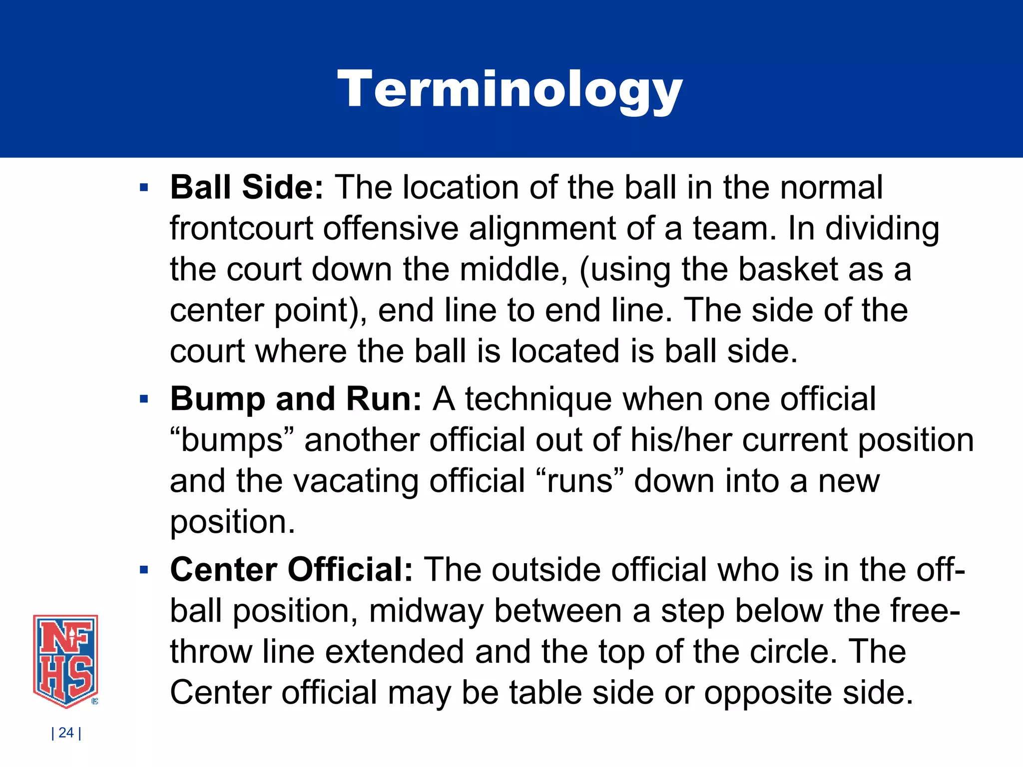 2015 - 2017 Basketball Three Man Mechanics NFHS | PPTX