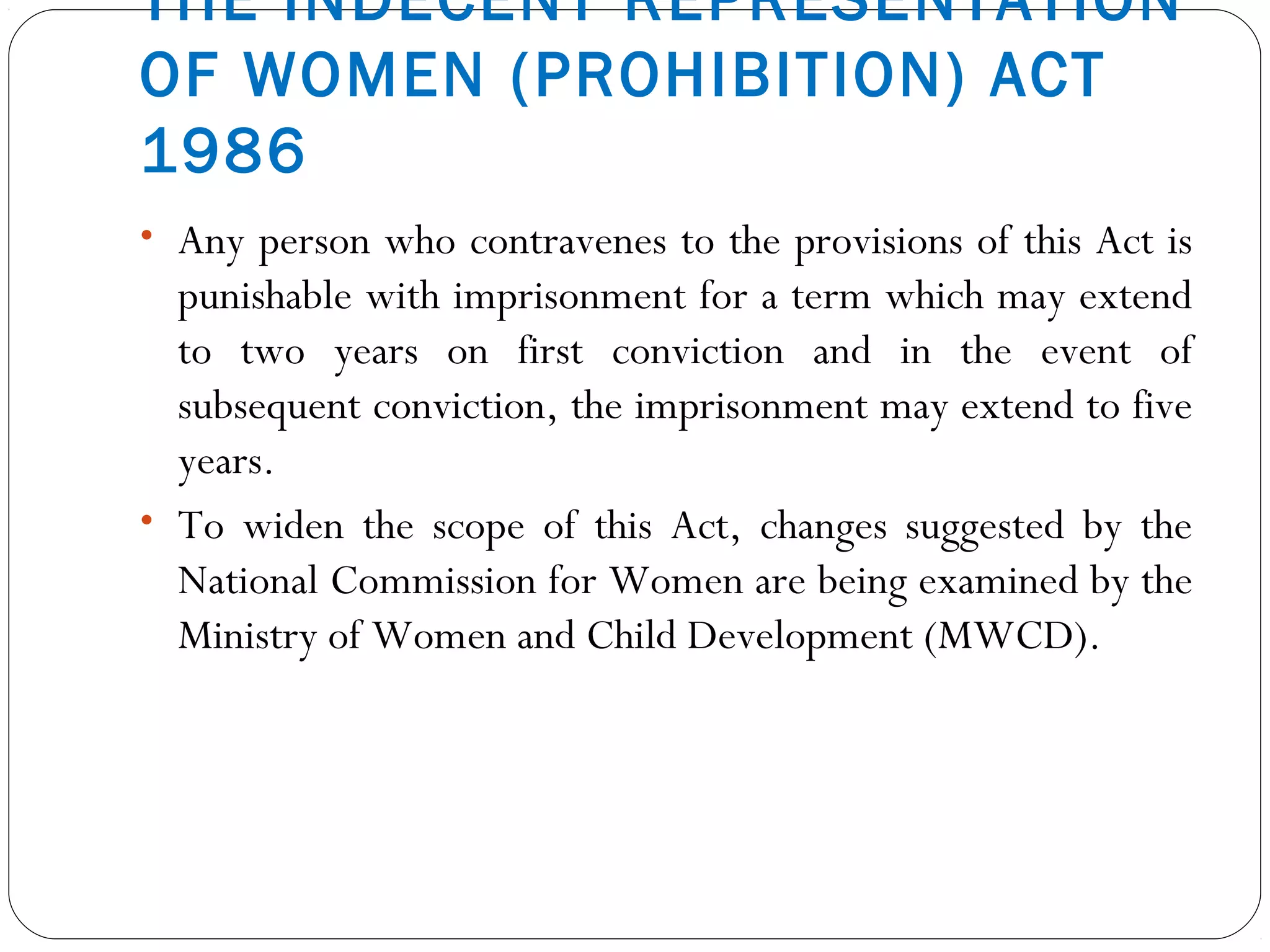 15. the indecent representation of women (prohibition) act 1986 gp2 | PPT