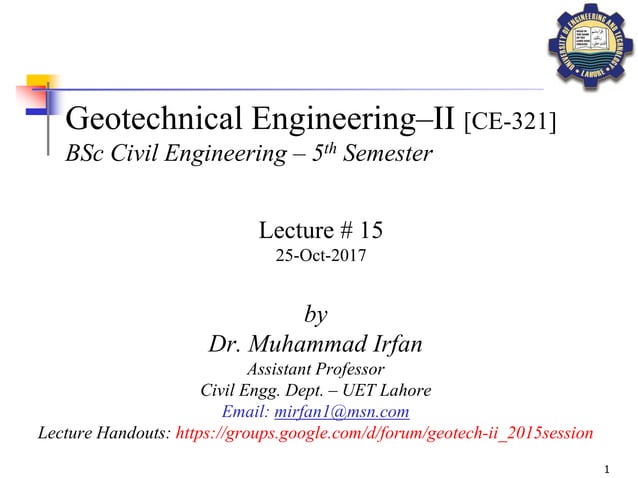 Geotechnical Engineering-II [Lec #15 & 16: Schmertmann Method] | PPSX ...