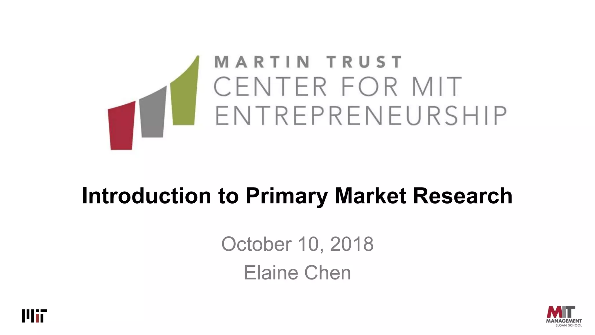 Introduction to Primary Market Research | PPTX