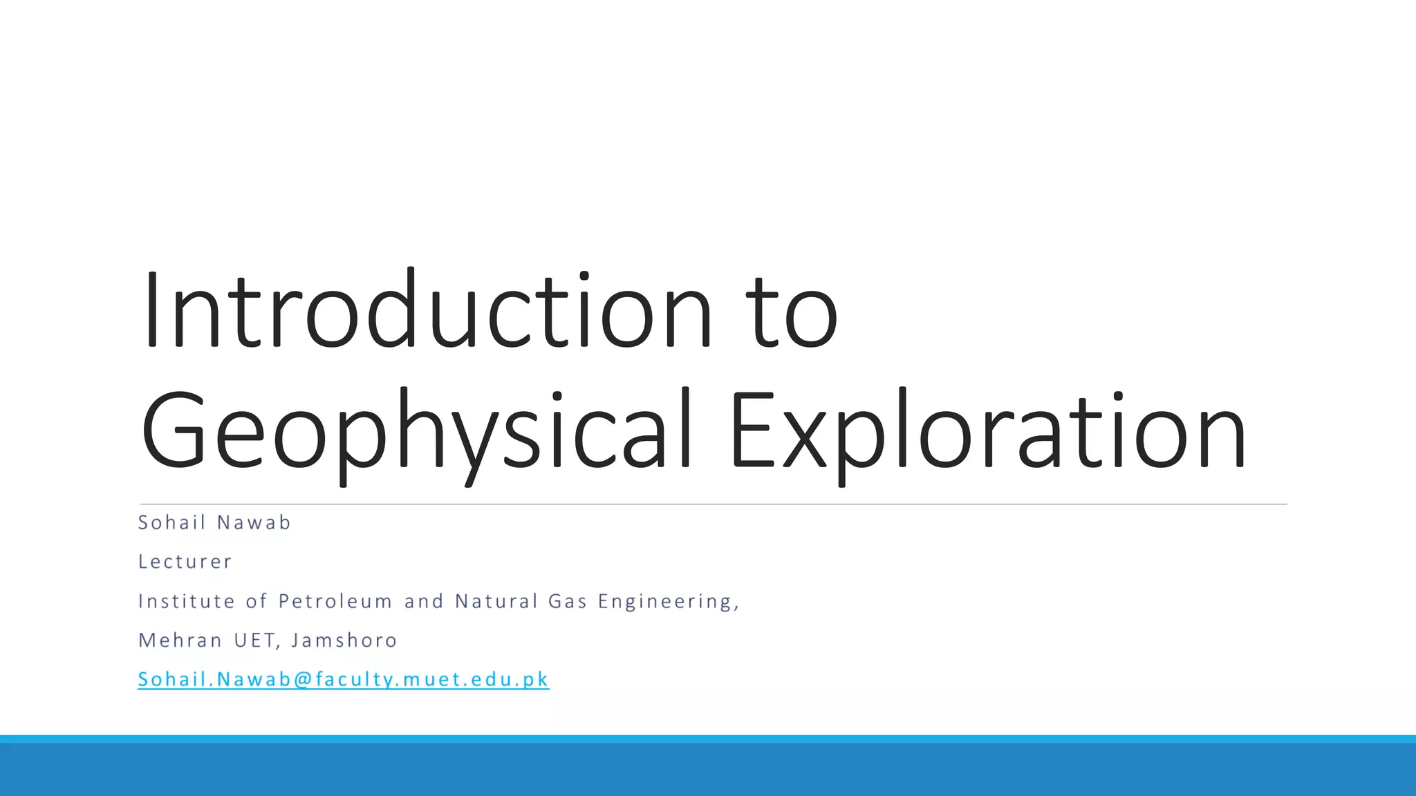 Geophysical Exploration | PDF
