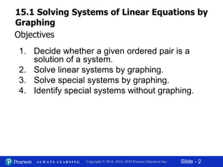 15.1 solving systems of equations by graphing | PPTX