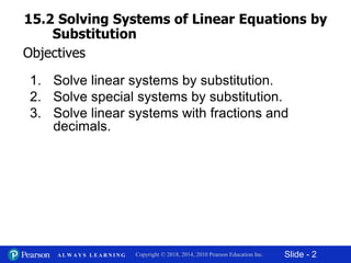 15.2 solving systems of equations by substitution | PPTX