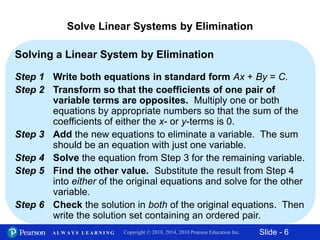 15.3 solving systems of equations by elimination | PPTX