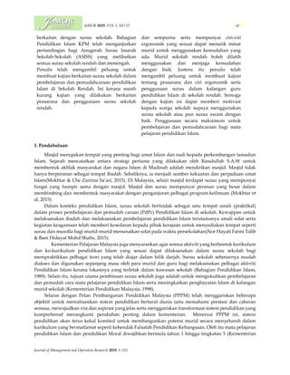 15. tahap penggunaan surau dalam pembelajaran dan | PDF