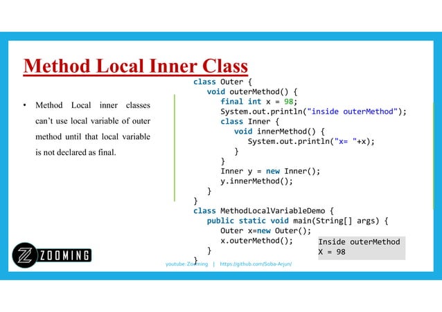 Java Inner Classes | PPT Java Inner Classes | PPT