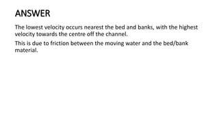 REVISION AS CAMBRIDGE GEOGRAPHY: RIVERS - STREAM AND RIVER VELOCITY | PPT