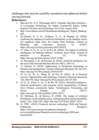 REVOLUTIONIZING BANKING OPERATIONS: THE ROLE OF ARTIFICIAL INTELLIGENCE ...