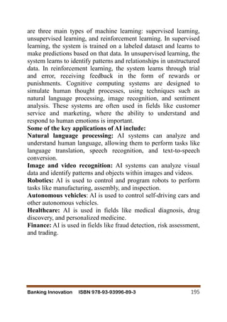 REVOLUTIONIZING BANKING OPERATIONS: THE ROLE OF ARTIFICIAL INTELLIGENCE ...