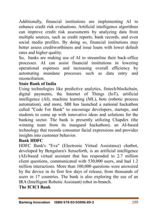 REVOLUTIONIZING BANKING OPERATIONS: THE ROLE OF ARTIFICIAL INTELLIGENCE ...