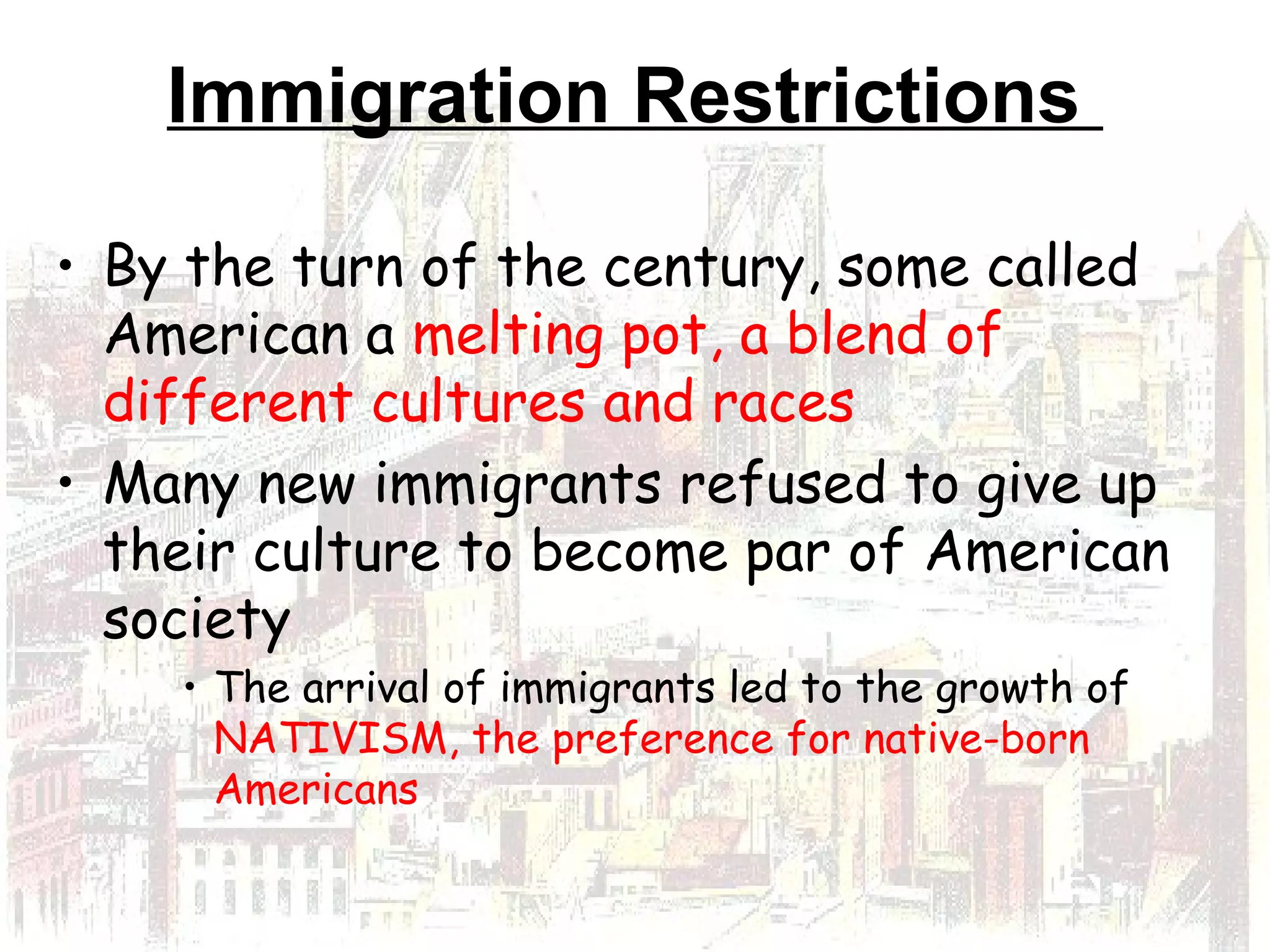 Ch. 15, Section 1-2: Immigration | PPT