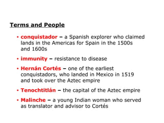 15.1 conquest in the americas lecture notes | PPT