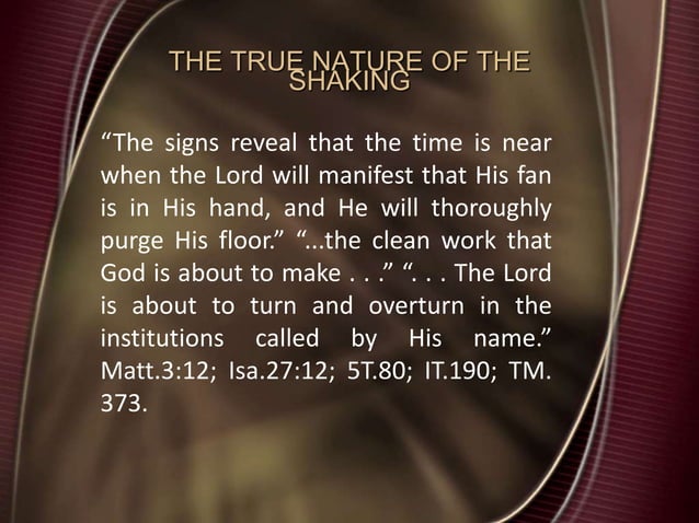 15. the true nature of the shaking | PPTX | Christianity | Religion ...