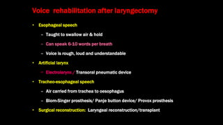 Laryngeal malignancies | PPTX