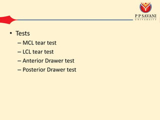 15. Knee ligament injury | PPT