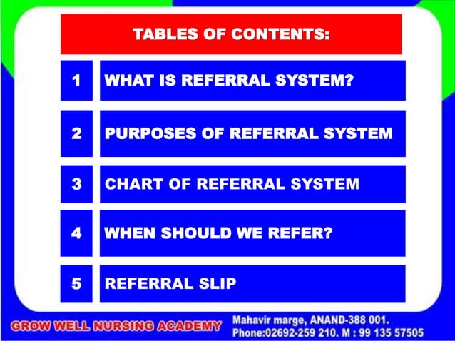Referral system | PPTX | Healthcare Industry | Industries