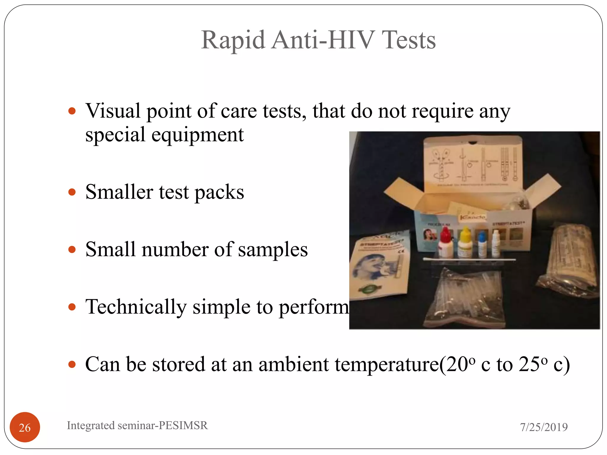 15. lab diagnosis of hiv | PPTX