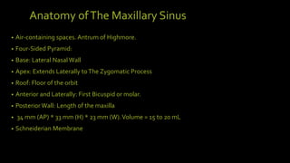Odontogenic Diseases of the Maxillary Sinus | PPTX