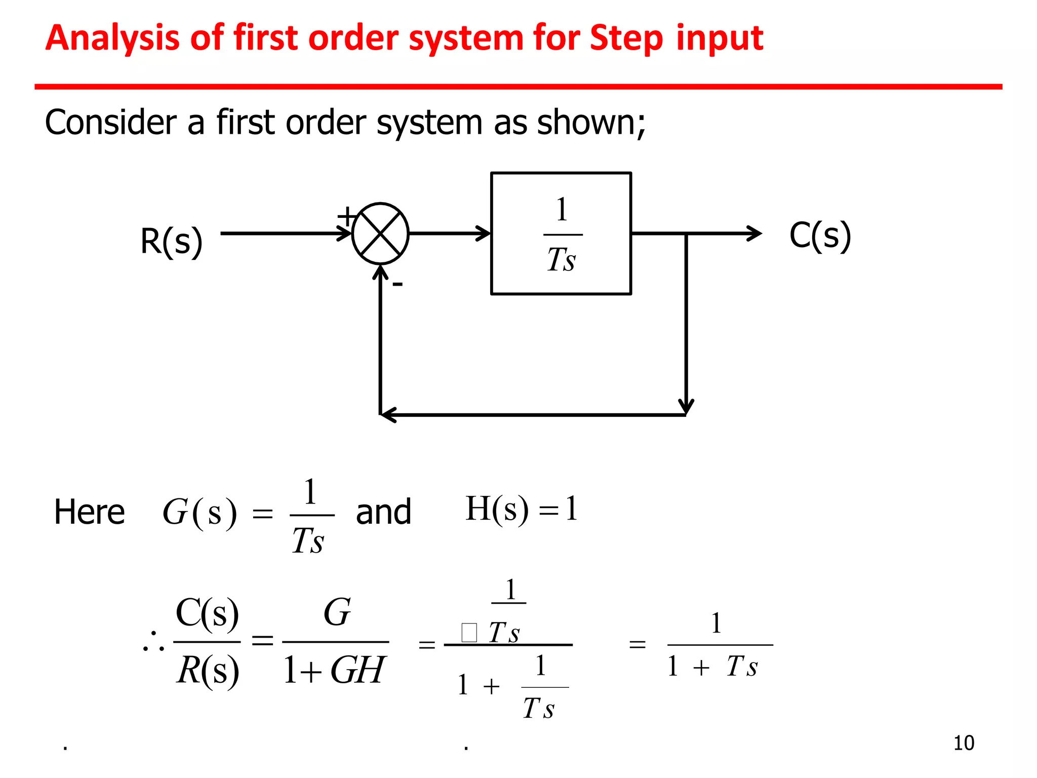 time domain analysis, Rise Time, Delay time, Damping Ratio, Overshoot, Settling Time ...