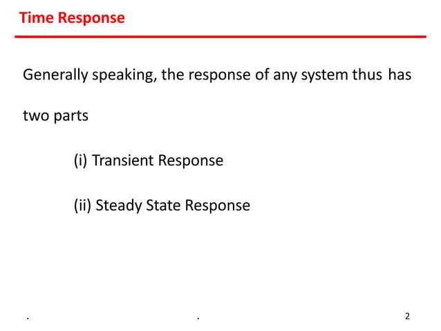 time domain analysis, Rise Time, Delay time, Damping Ratio, Overshoot ...